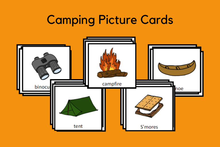 Camping Picture Cards | Speech Therapy Ideas