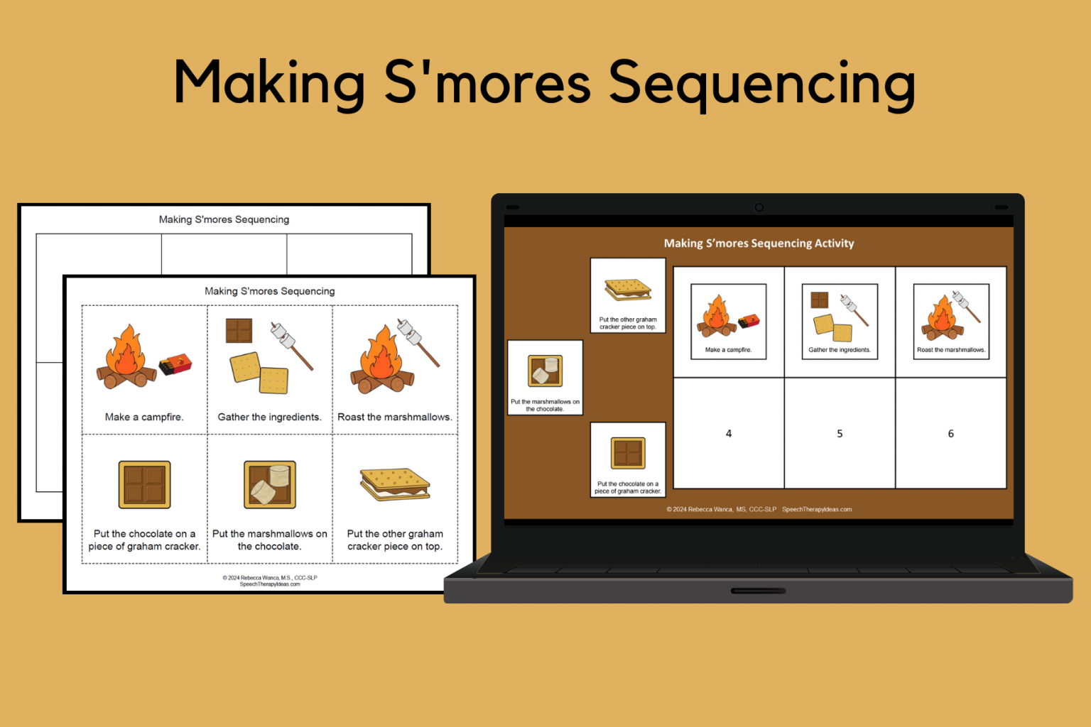 Making S’mores Sequencing Activity | Speech Therapy Ideas