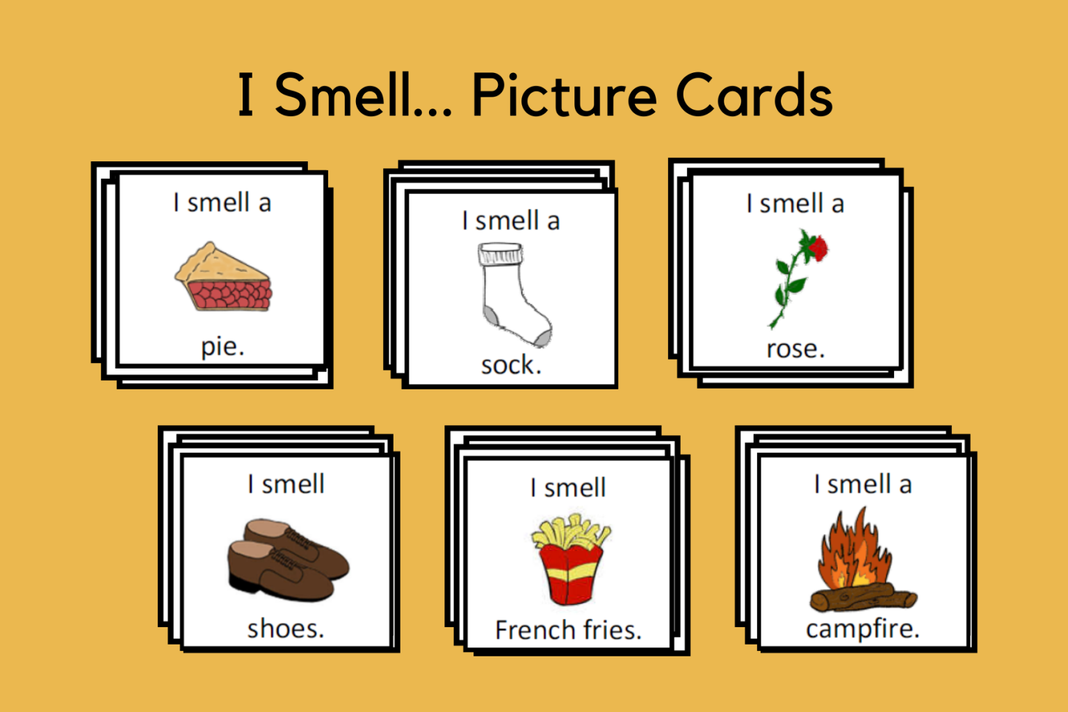 I Smell Picture Cards Speech Therapy Ideas