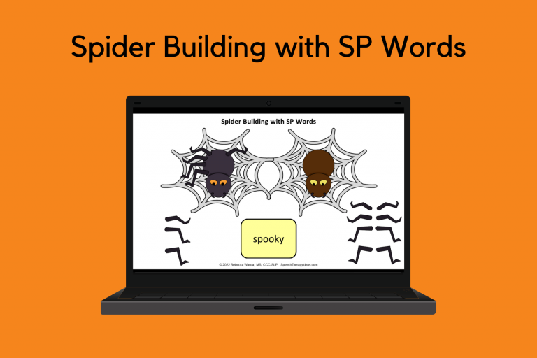 Spider Building with SP Words | Speech Therapy Ideas