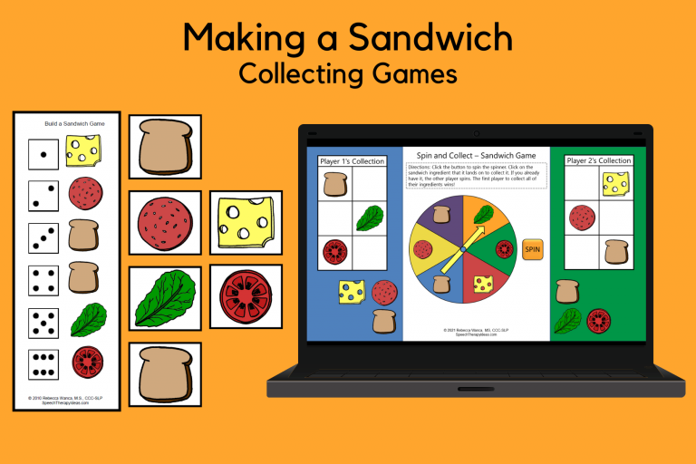Making a Sandwich Collecting Games | Speech Therapy Ideas