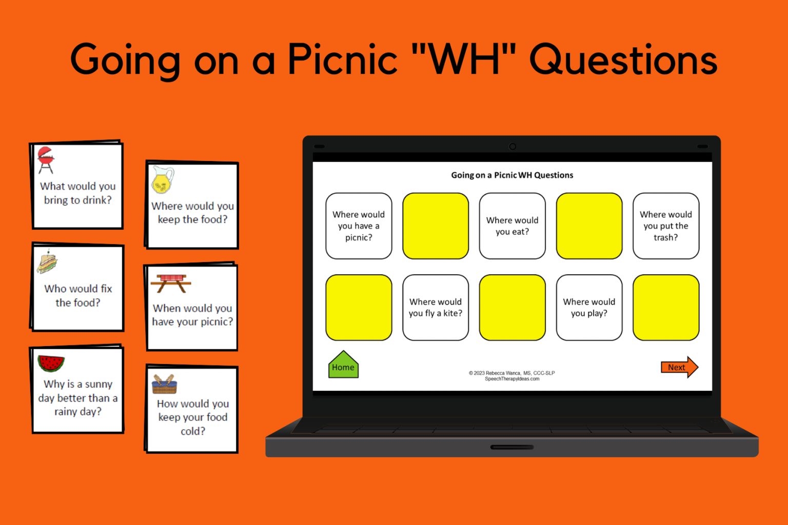 Going on a Picnic WH Questions | Speech Therapy Ideas