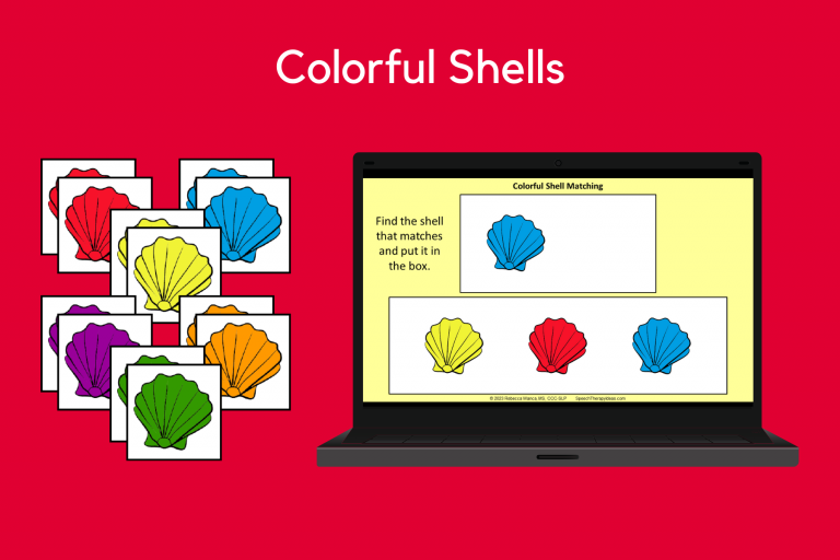 Colorful Shells Language Activities | Speech Therapy Ideas