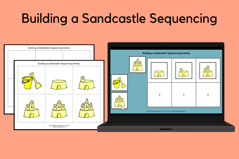 Building a Sandcastle Sequencing Activity | Speech Therapy Ideas