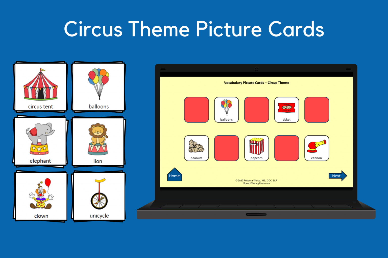 Circus Theme Picture Cards | Speech Therapy Ideas