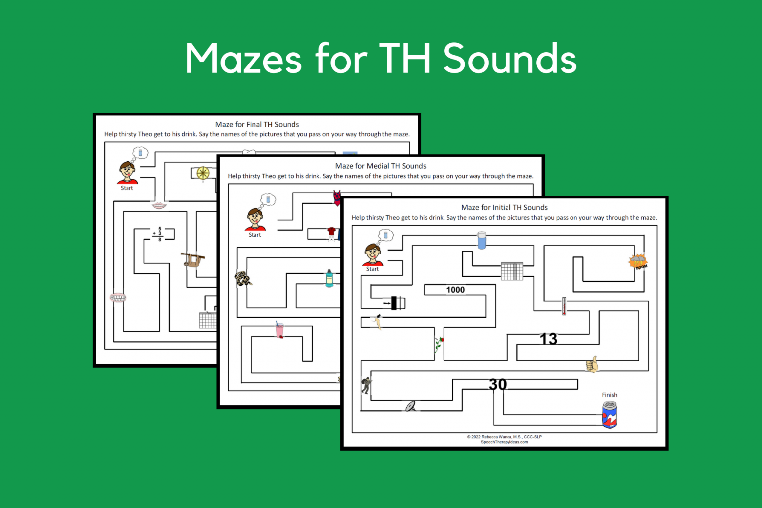 Mazes for TH Sounds | Speech Therapy Ideas