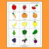sorting fruits by color | Speech Therapy Ideas