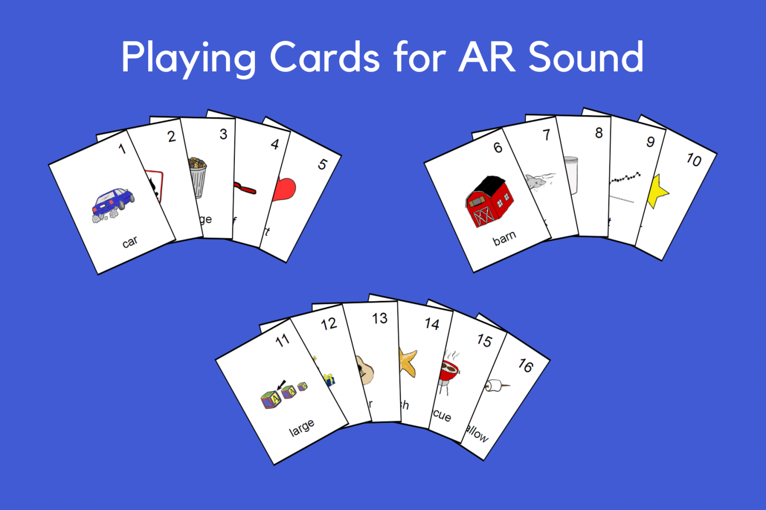 Playing Cards for AR Sound | Speech Therapy Ideas