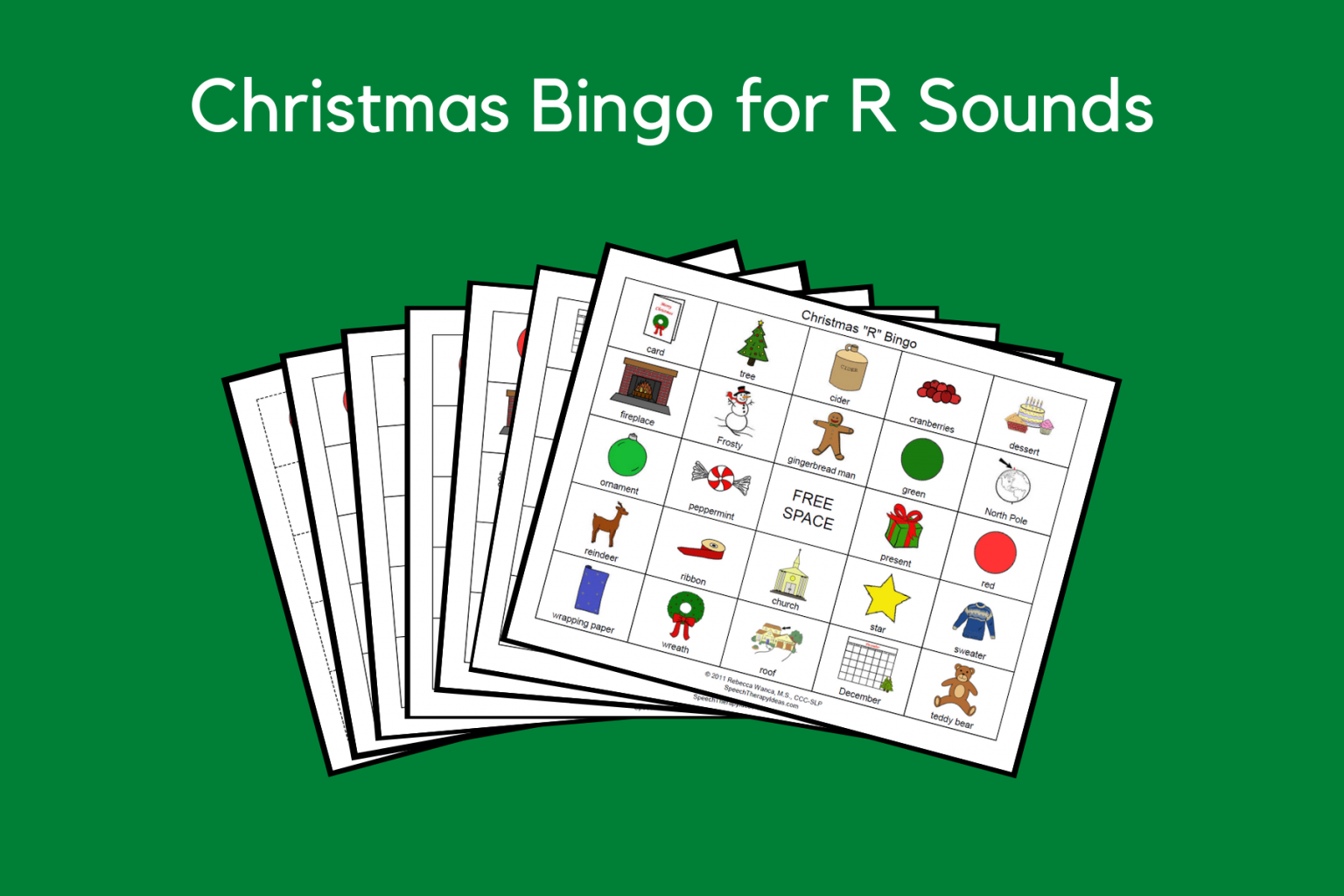 Christmas Bingo for R Sounds | Speech Therapy Ideas