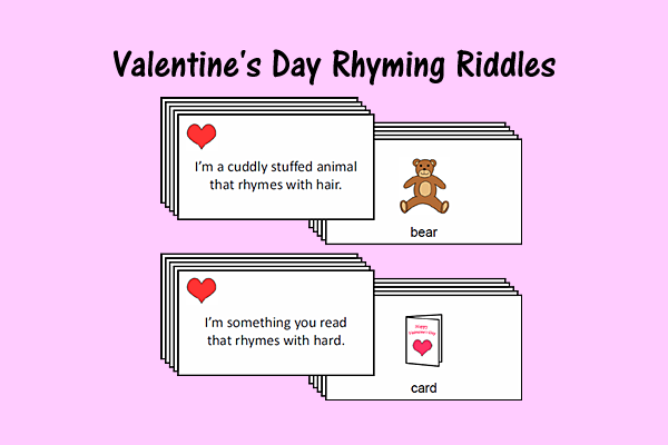 Valentine’s Day Rhyming Riddles | Speech Therapy Ideas