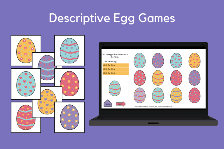 Descriptive Egg Games | Speech Therapy Ideas