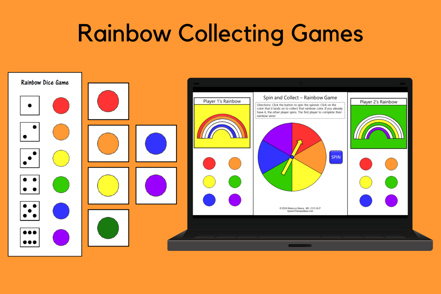 Rainbow Collecting Games | Speech Therapy Ideas