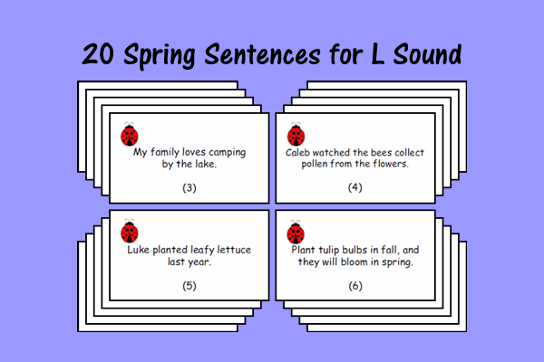 20 Spring Sentences for L Sound | Speech Therapy Ideas