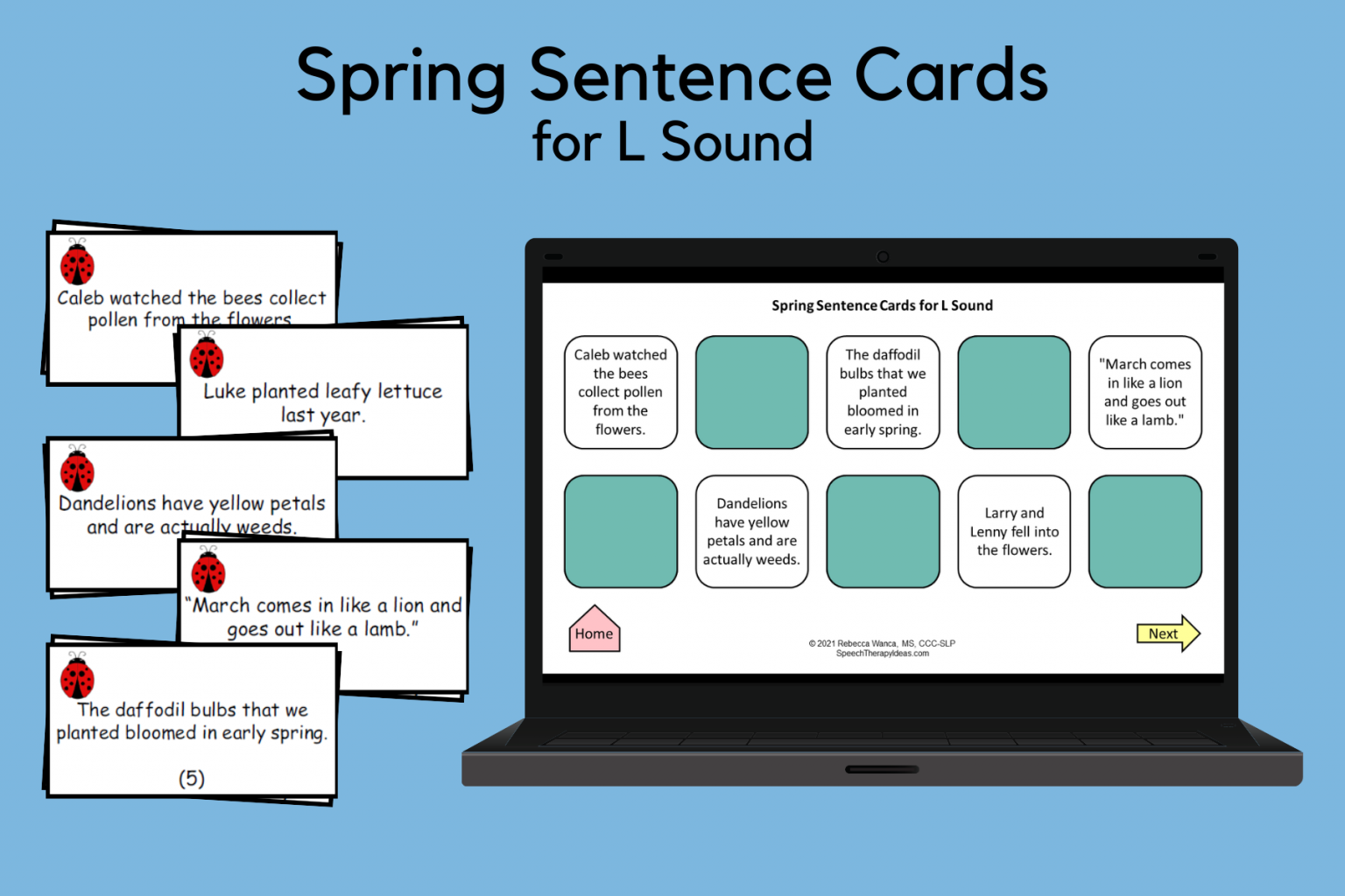 Spring Sentences for L Sound | Speech Therapy Ideas