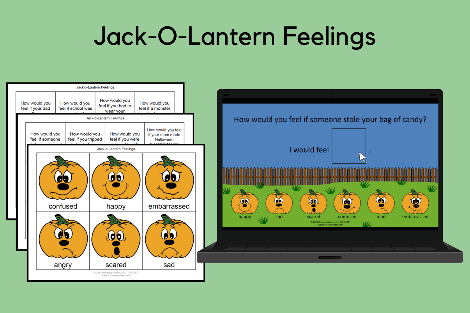 Jack-O-Lantern Feelings | Speech Therapy Ideas
