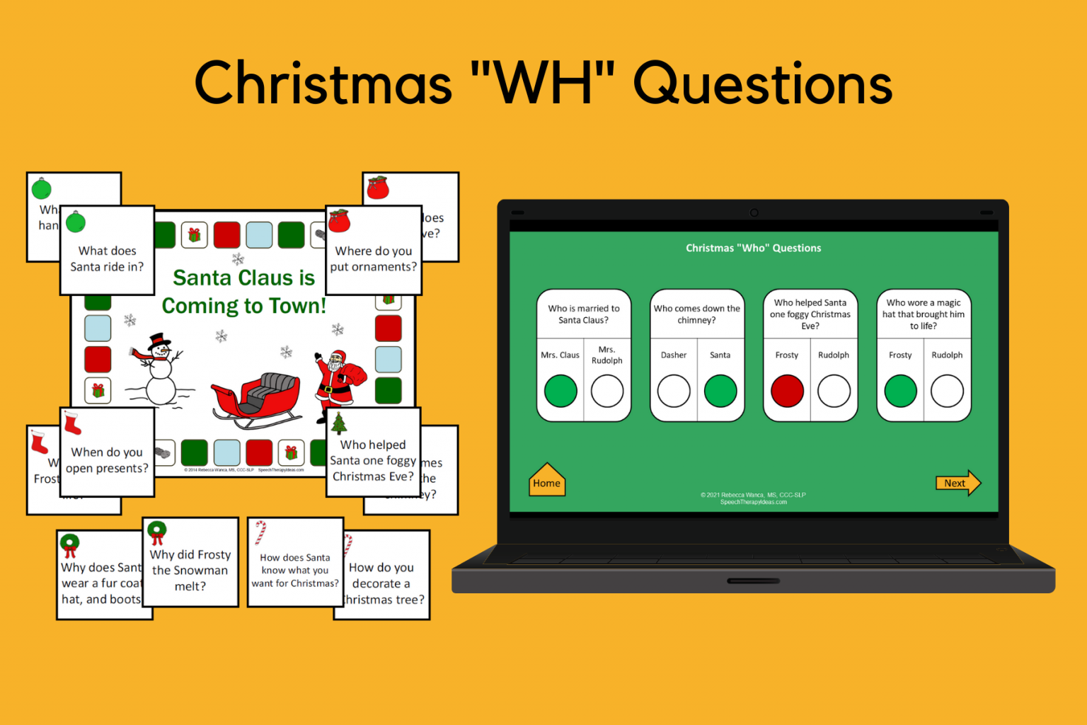 Christmas “Wh” Questions | Speech Therapy Ideas