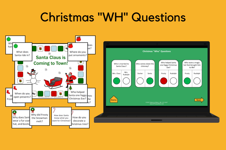 Christmas “Wh” Questions | Speech Therapy Ideas