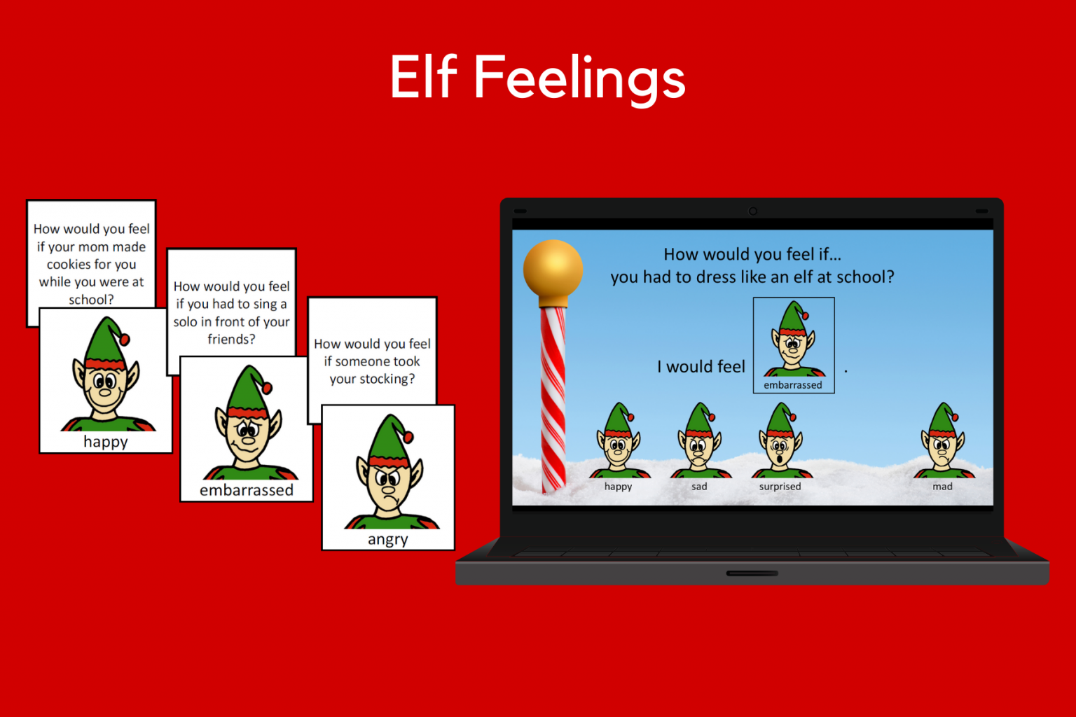 Elf Feelings | Speech Therapy Ideas