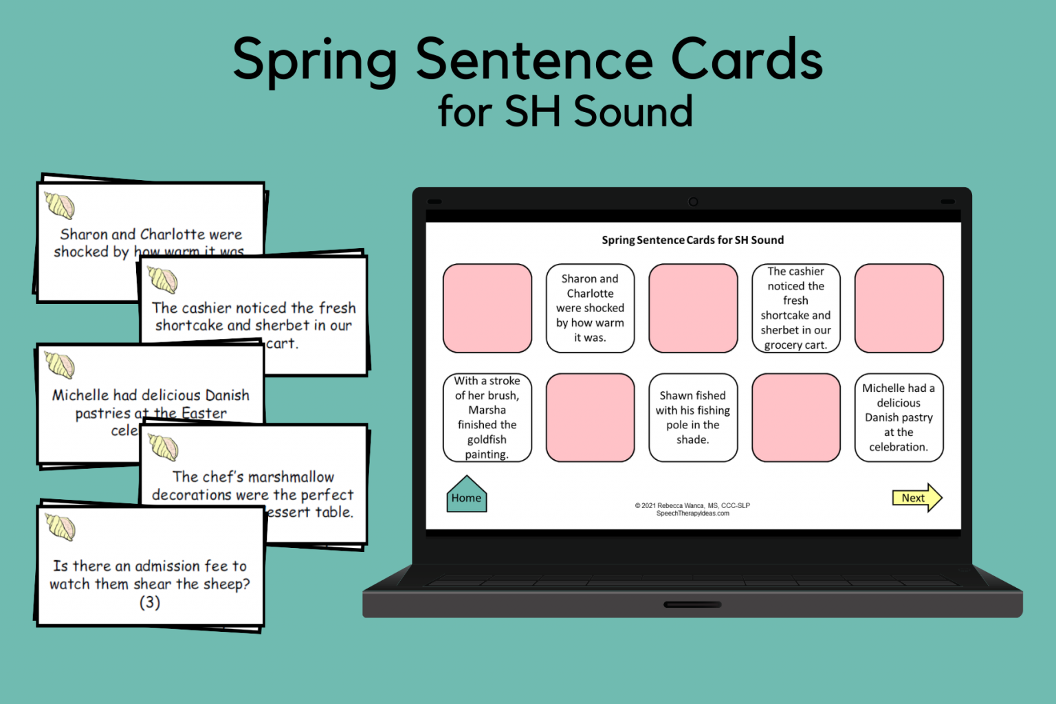 Spring Sentences for SH Sound | Speech Therapy Ideas