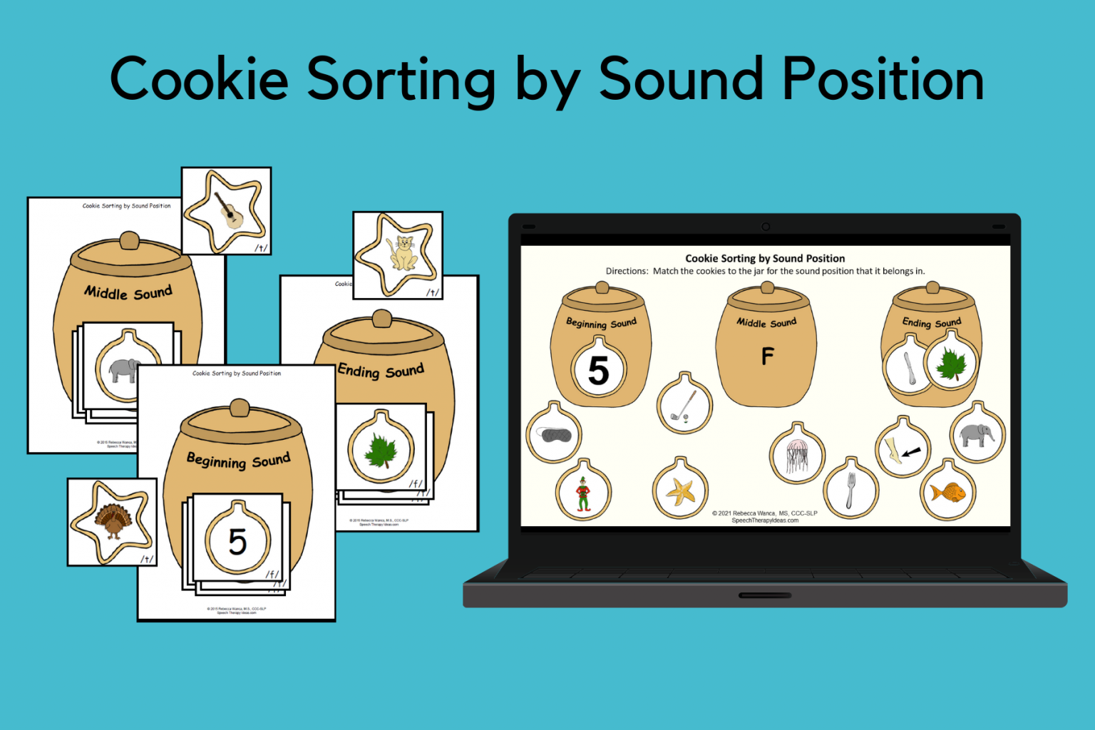 Cookie Sorting by Sound Position | Speech Therapy Ideas