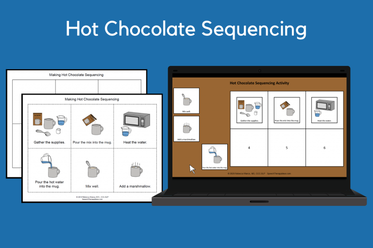 Hot Chocolate Sequencing Activity | Speech Therapy Ideas