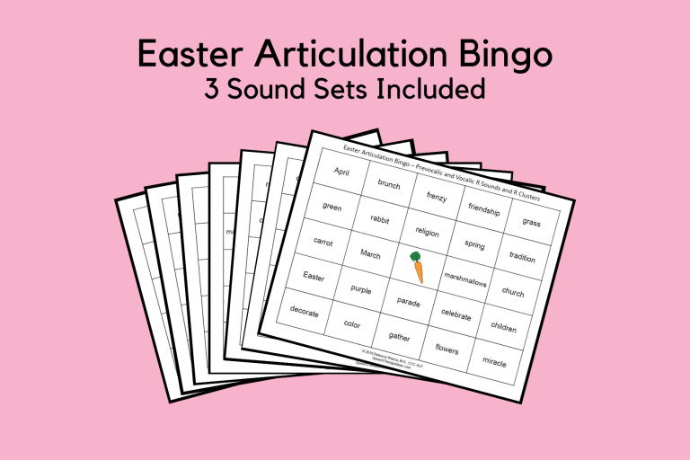 Easter Articulation Bingo | Speech Therapy Ideas