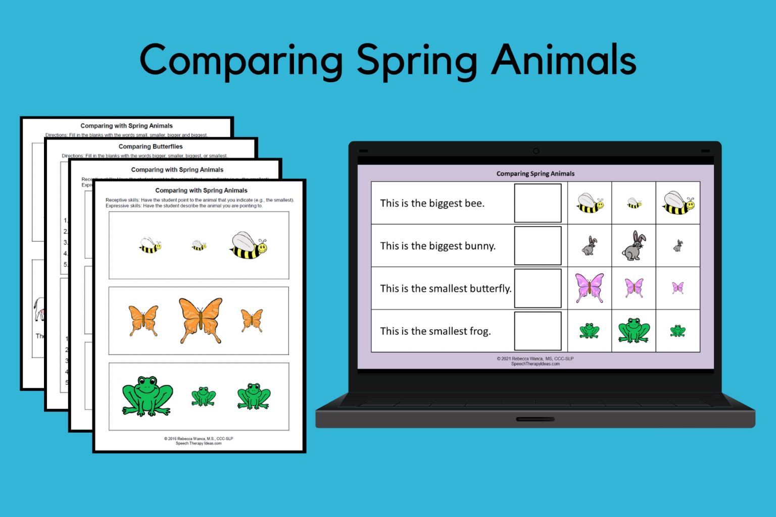 Comparing with Spring Animals | Speech Therapy Ideas