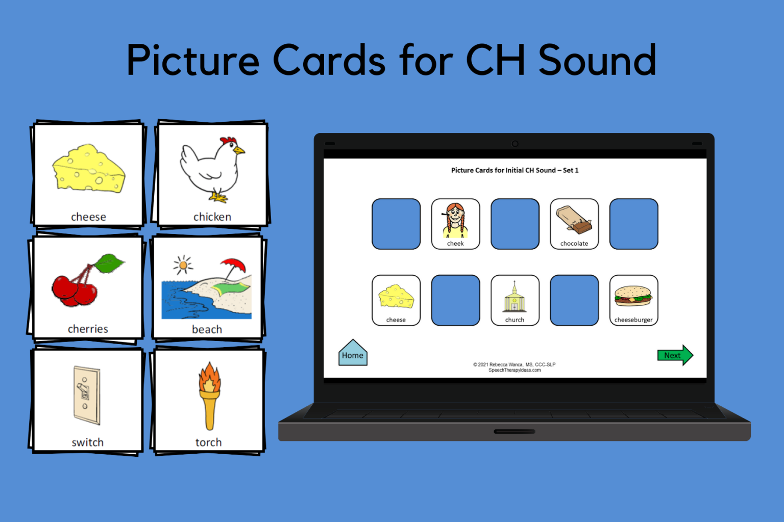 Picture Cards for CH Sound | Speech Therapy Ideas