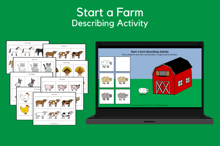 Start a Farm Describing Activity | Speech Therapy Ideas