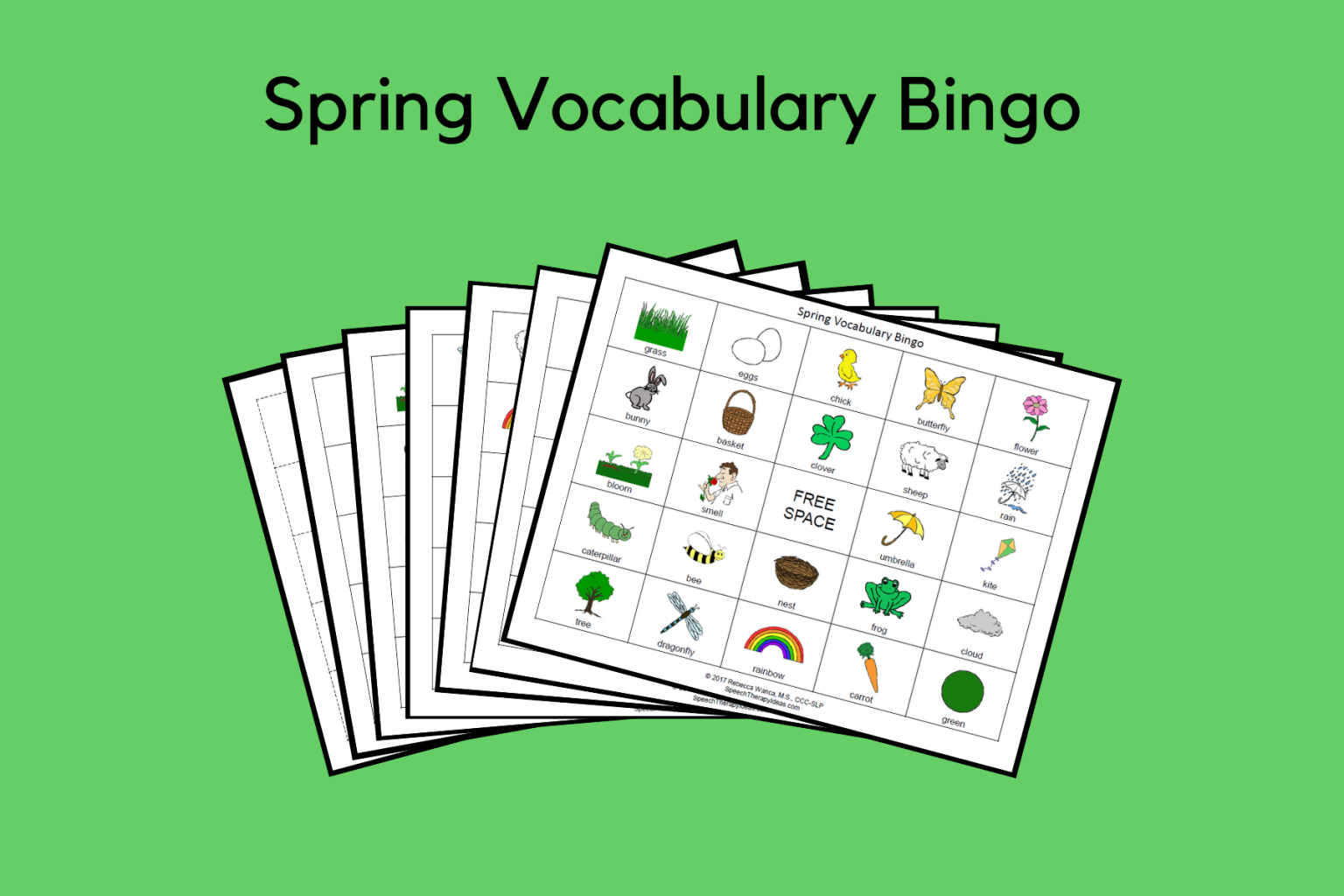 Spring Vocabulary Bingo | Speech Therapy Ideas