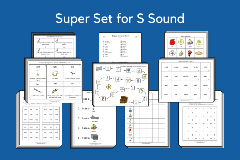Super Set for S Sound | Speech Therapy Ideas