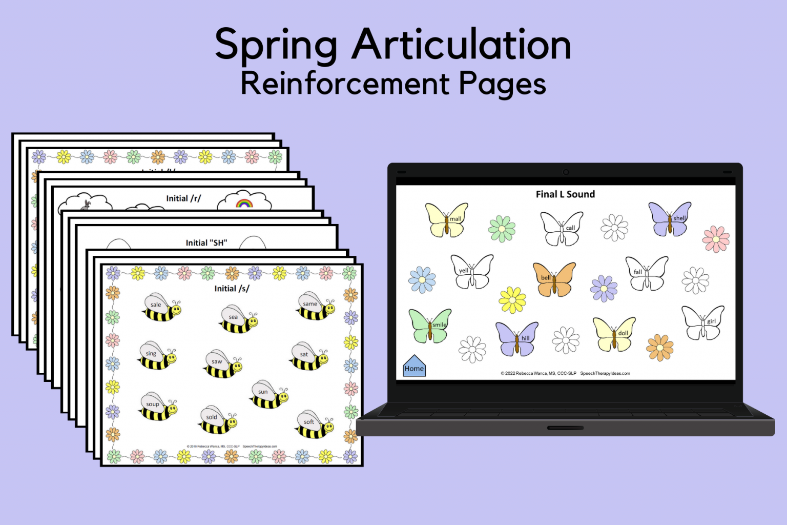 Spring Articulation Reinforcement Pages | Speech Therapy Ideas