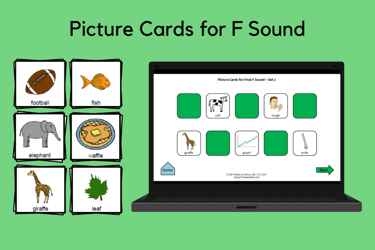 Picture Cards for F Sound | Speech Therapy Ideas