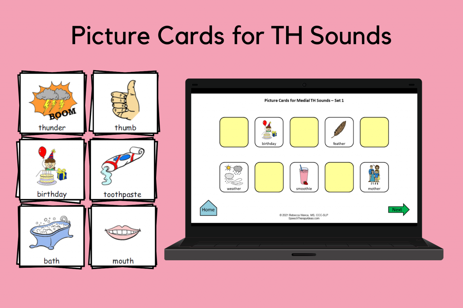 Picture Cards for TH Sounds | Speech Therapy Ideas