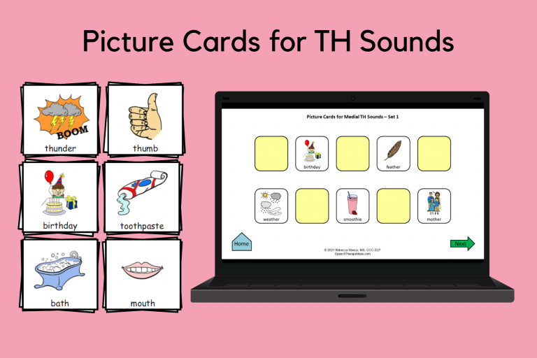 Picture Cards for TH Sounds | Speech Therapy Ideas