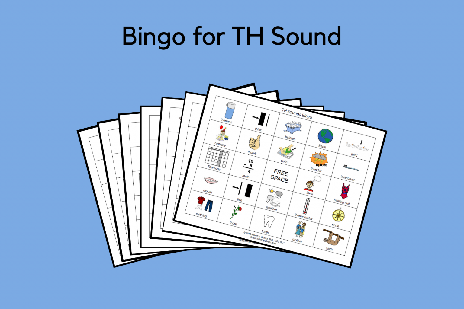 Bingo Games for TH Sounds | Speech Therapy Ideas