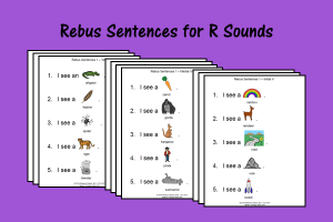 Rebus Sentences for R Sounds | Speech Therapy Ideas
