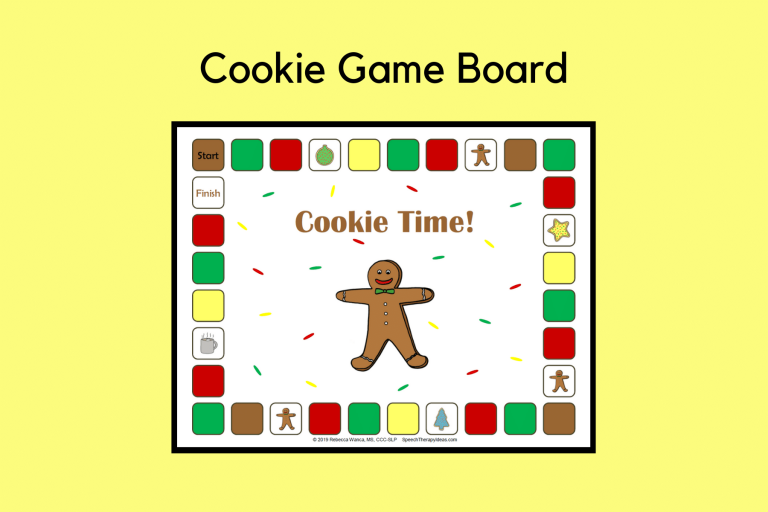 Cookie Game Board | Speech Therapy Ideas