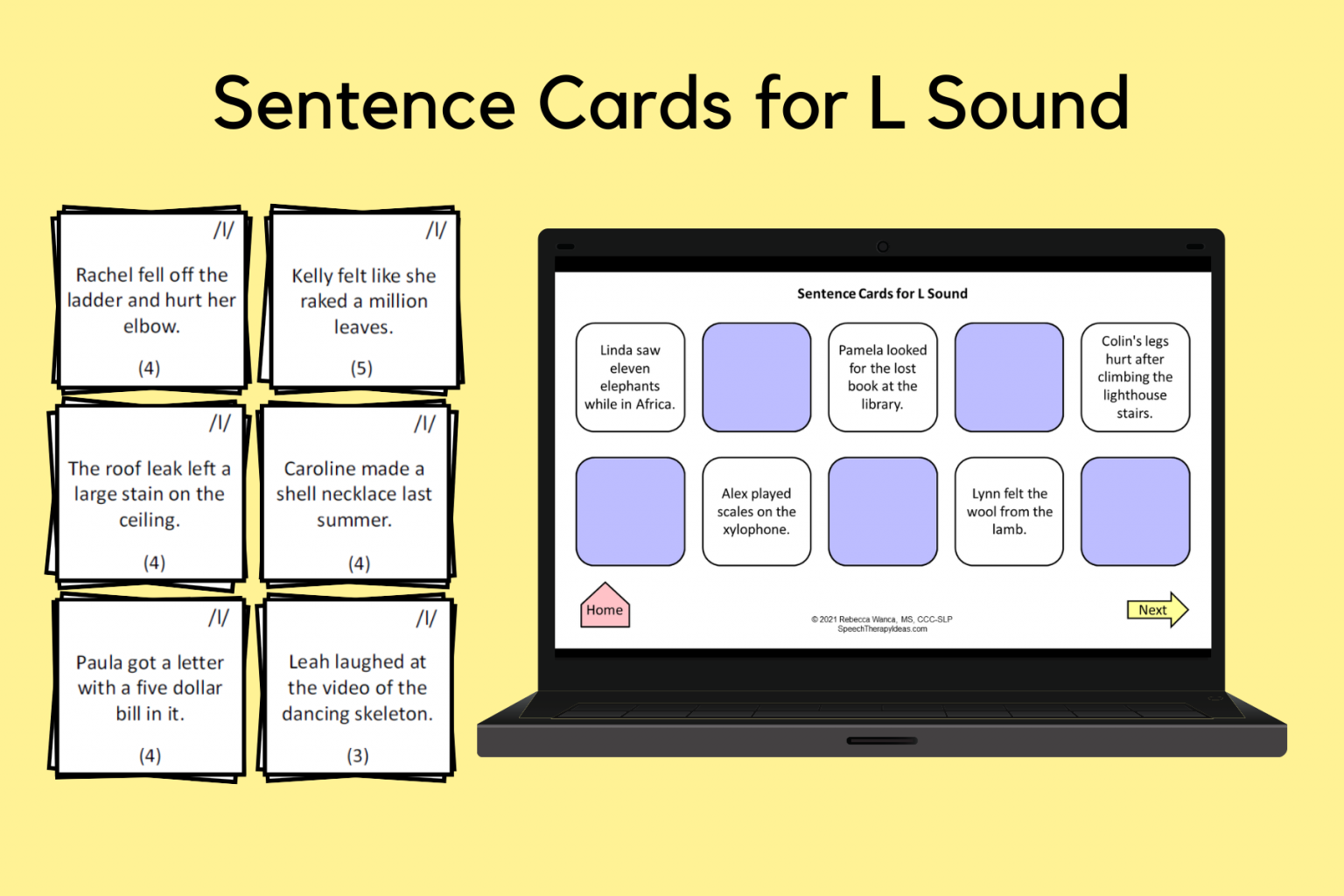 Sentence Cards for L Sound | Speech Therapy Ideas