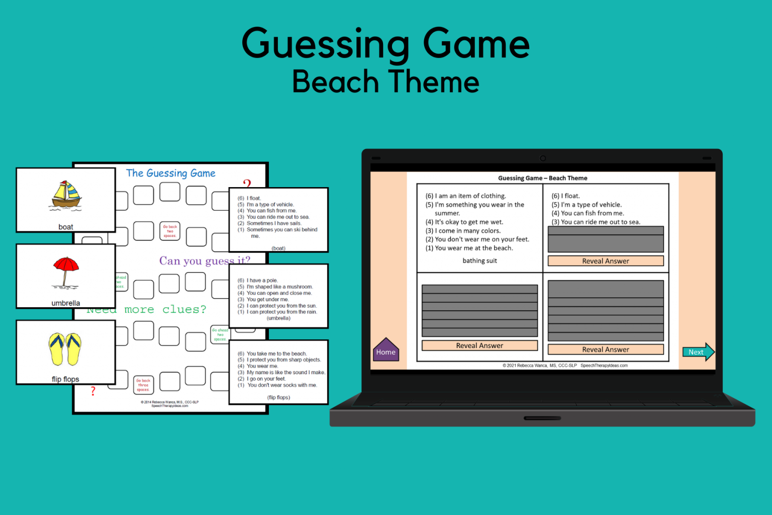 Guessing Game – Beach Theme | Speech Therapy Ideas