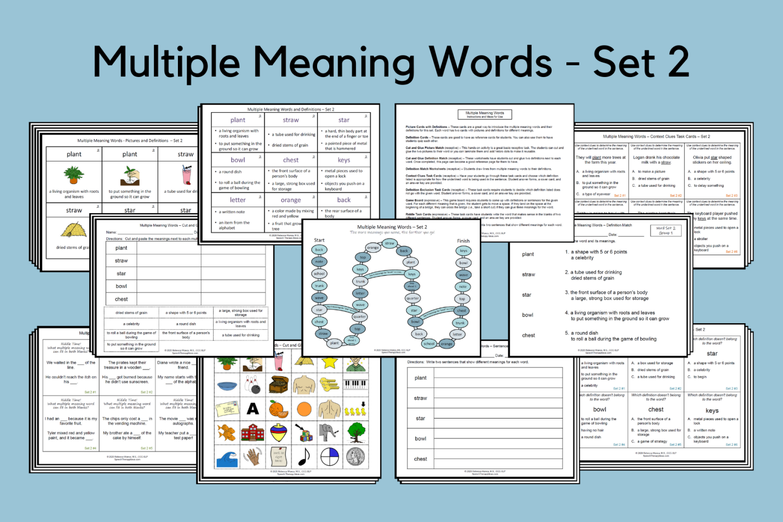 Multiple Meaning Words – Set 2 | Speech Therapy Ideas
