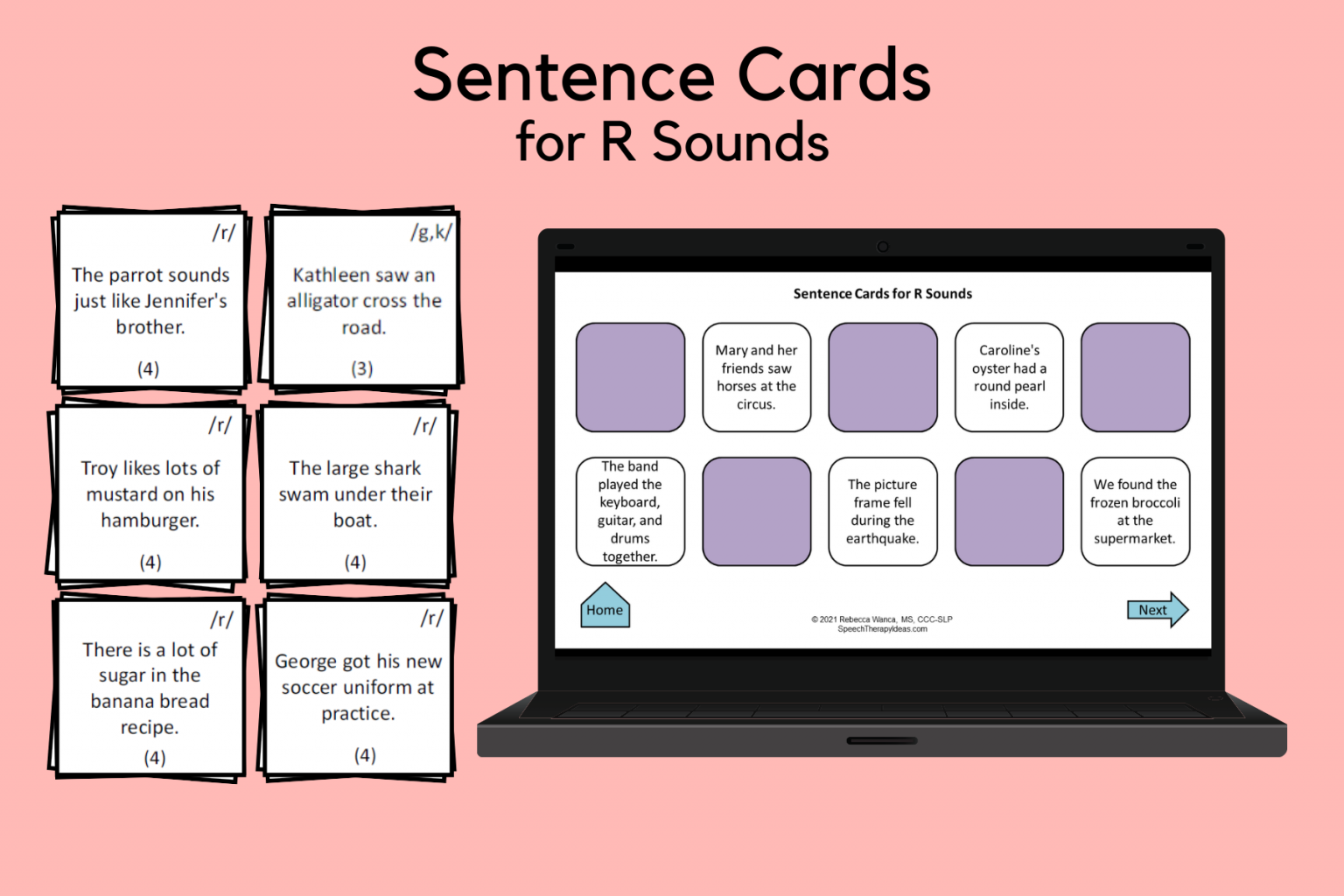 Sentence Cards for R Sounds | Speech Therapy Ideas