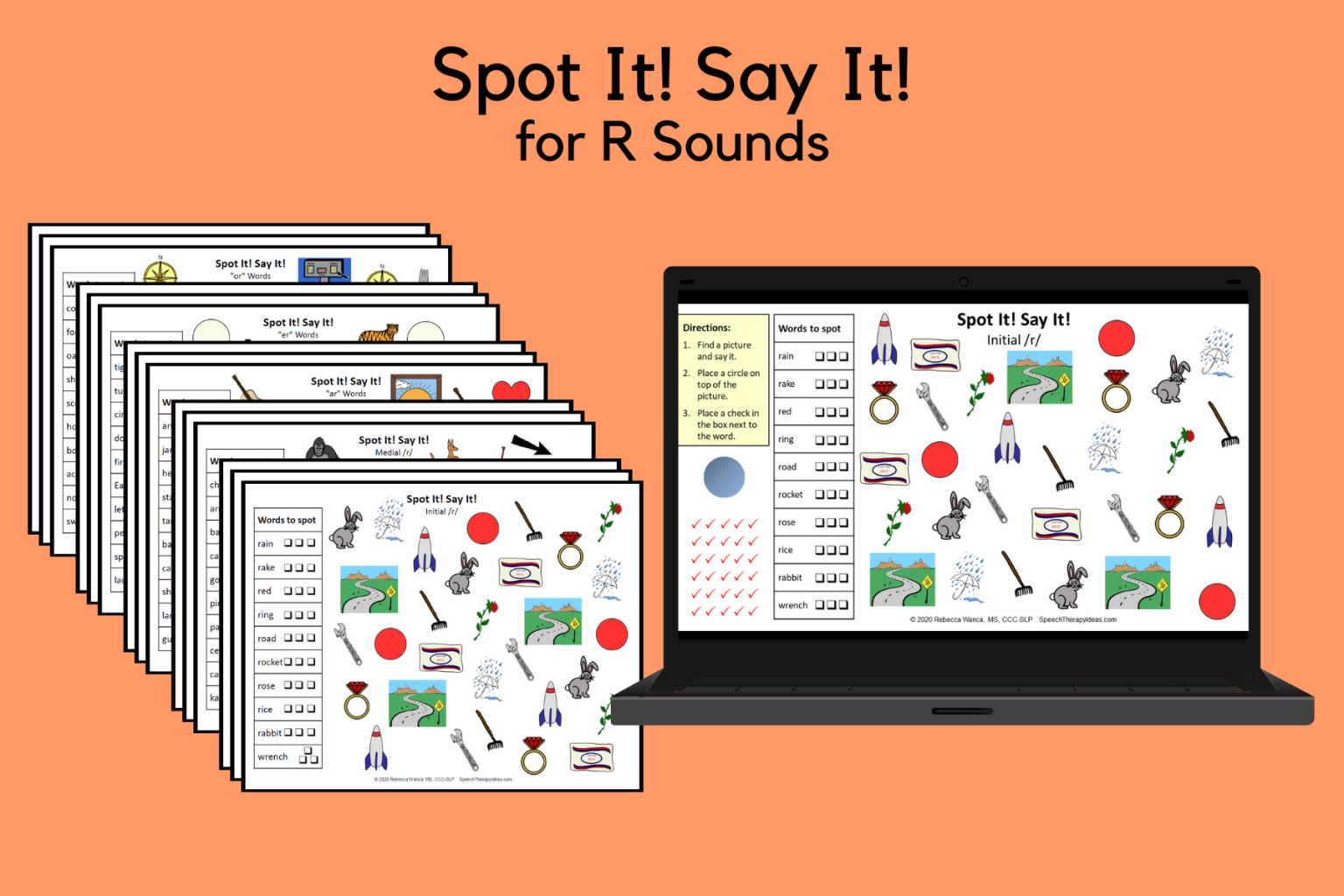 Spot It! Say It! Pages for R Sounds | Speech Therapy Ideas