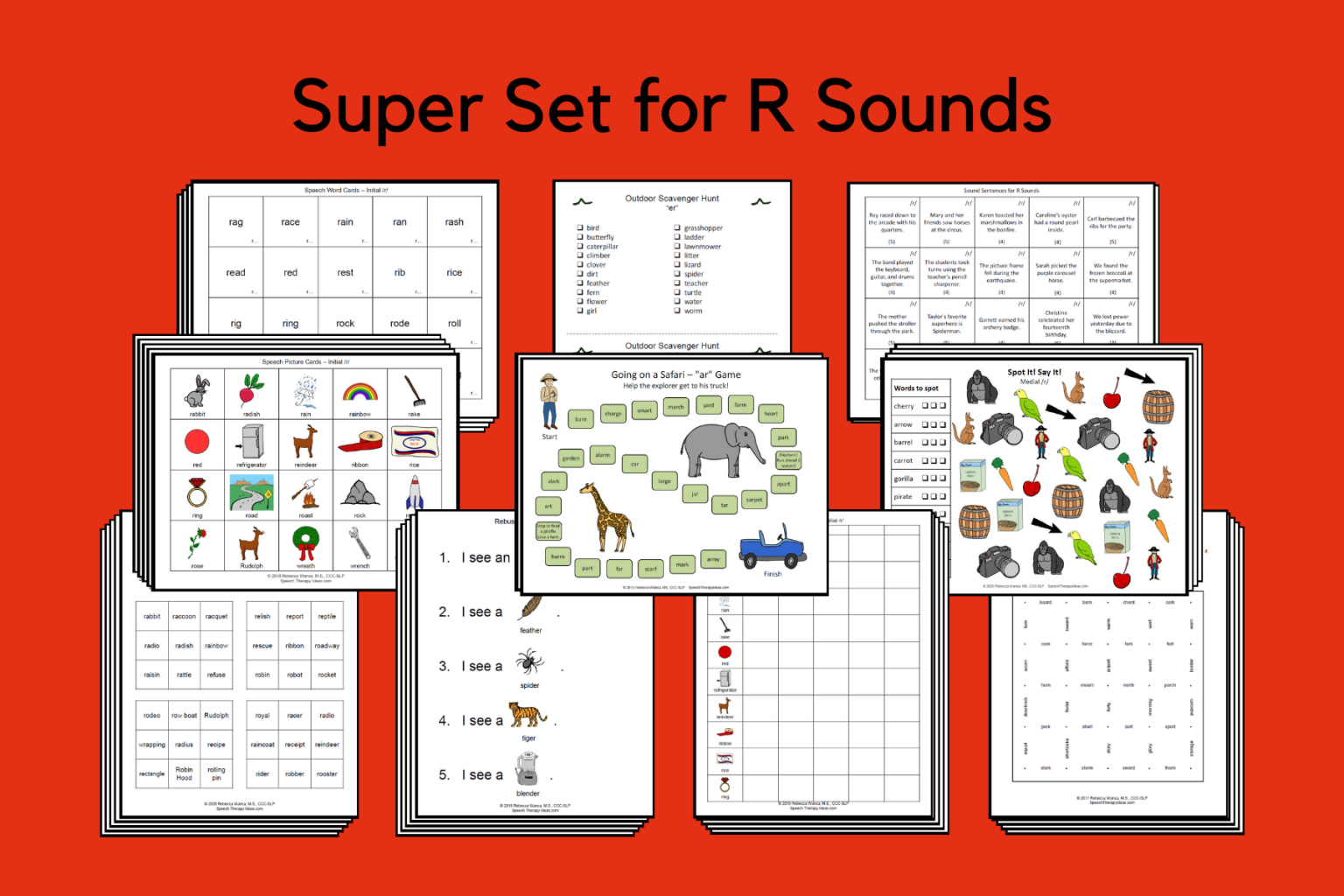 Super Set for R Sounds | Speech Therapy Ideas
