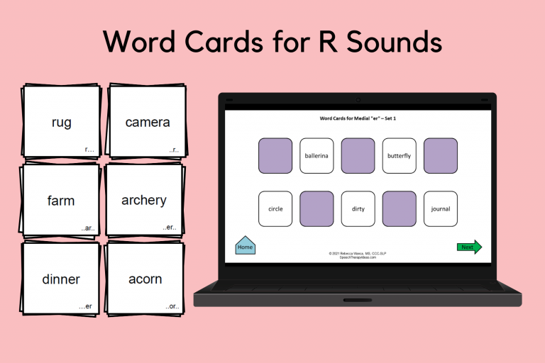 Word Cards for R Sounds | Speech Therapy Ideas