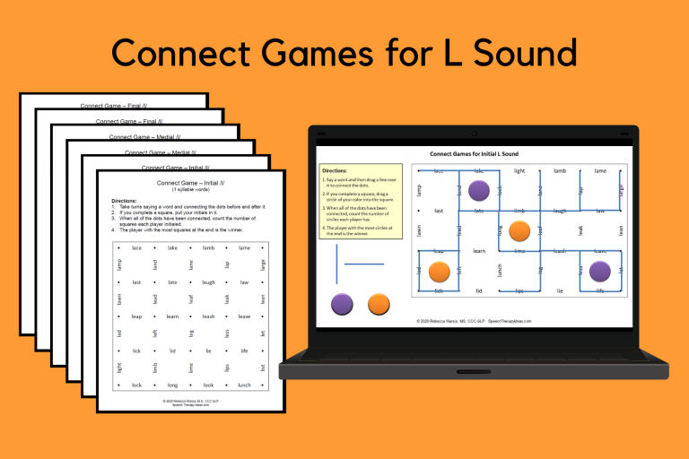 Connect Games for L Sound | Speech Therapy Ideas