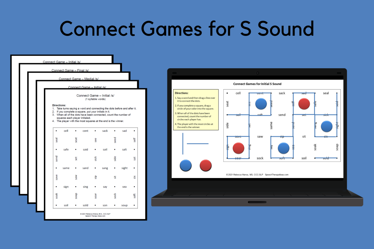 Connect Games for S Sound | Speech Therapy Ideas