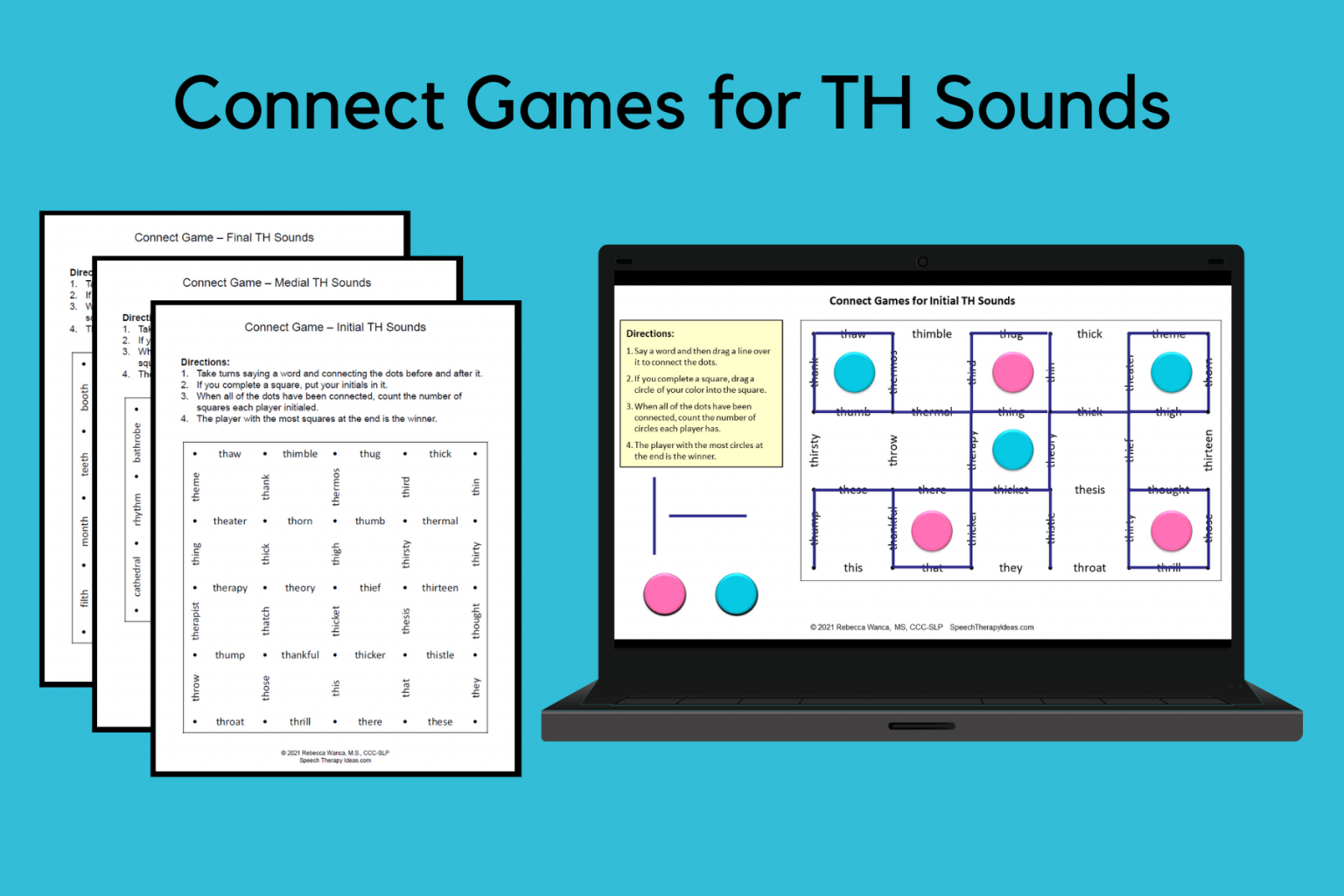 Connect Games for TH Sounds | Speech Therapy Ideas