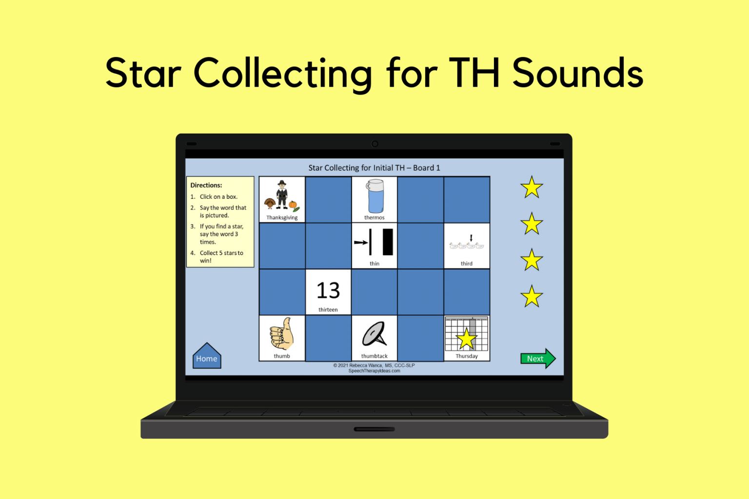 Star Collecting for TH Sounds | Speech Therapy Ideas