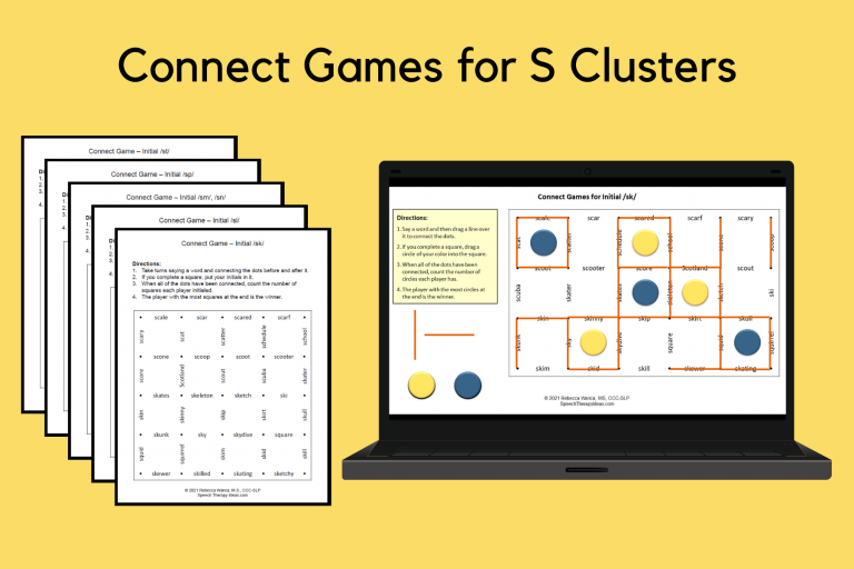 Connect Games for S Clusters | Speech Therapy Ideas